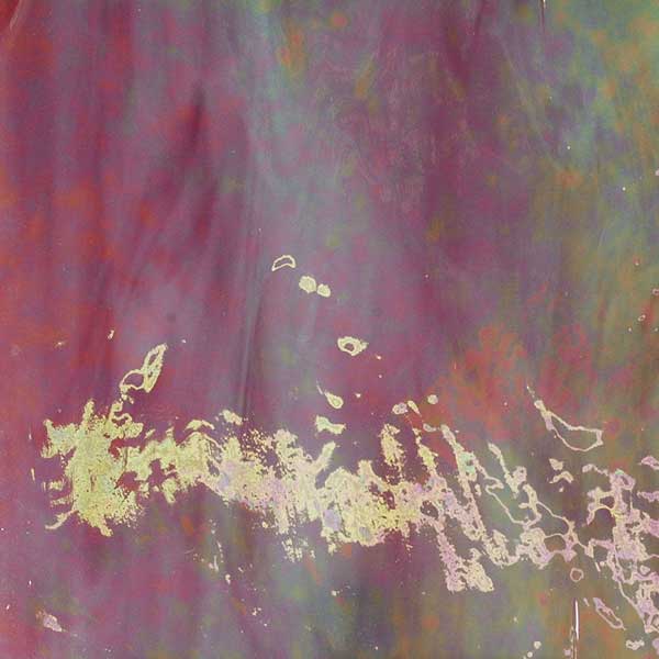 Iridized Peppermint Pink-White SP609-8I stained glass sheet 6-inch ...