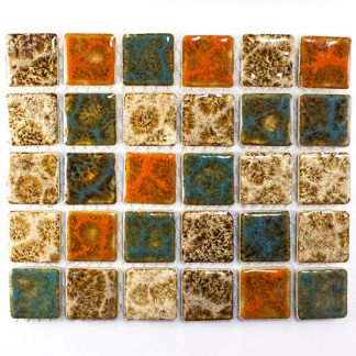 Porcelain Tiles Mottled Glazes 1-Inch 30 Pieces