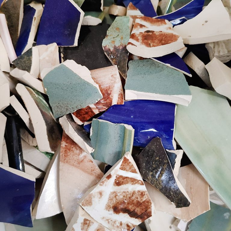 Glazed Handmade Ceramic Dinnerware Scrap 2-Pound Bag