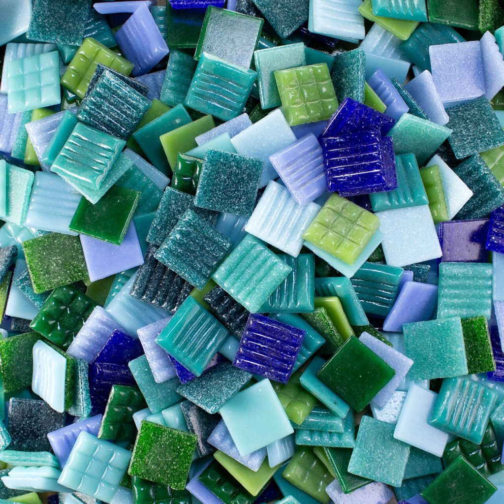 Lagoon Glass Mosaic Tile Mix | Mosaic Art Supply