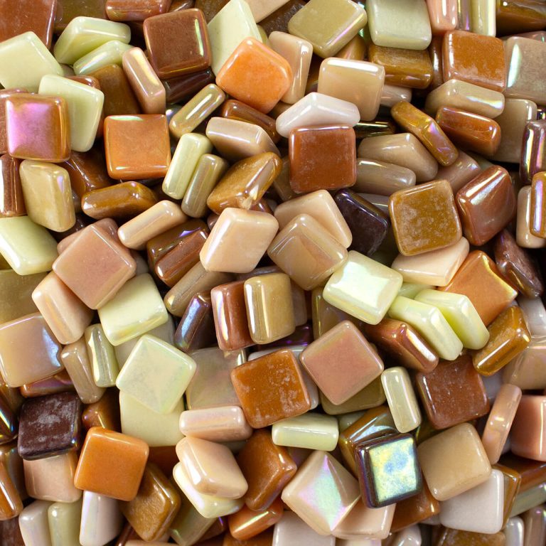 Cinnamon Toast Iridescent Mosaic Tile Mix | Mosaic Art Supply