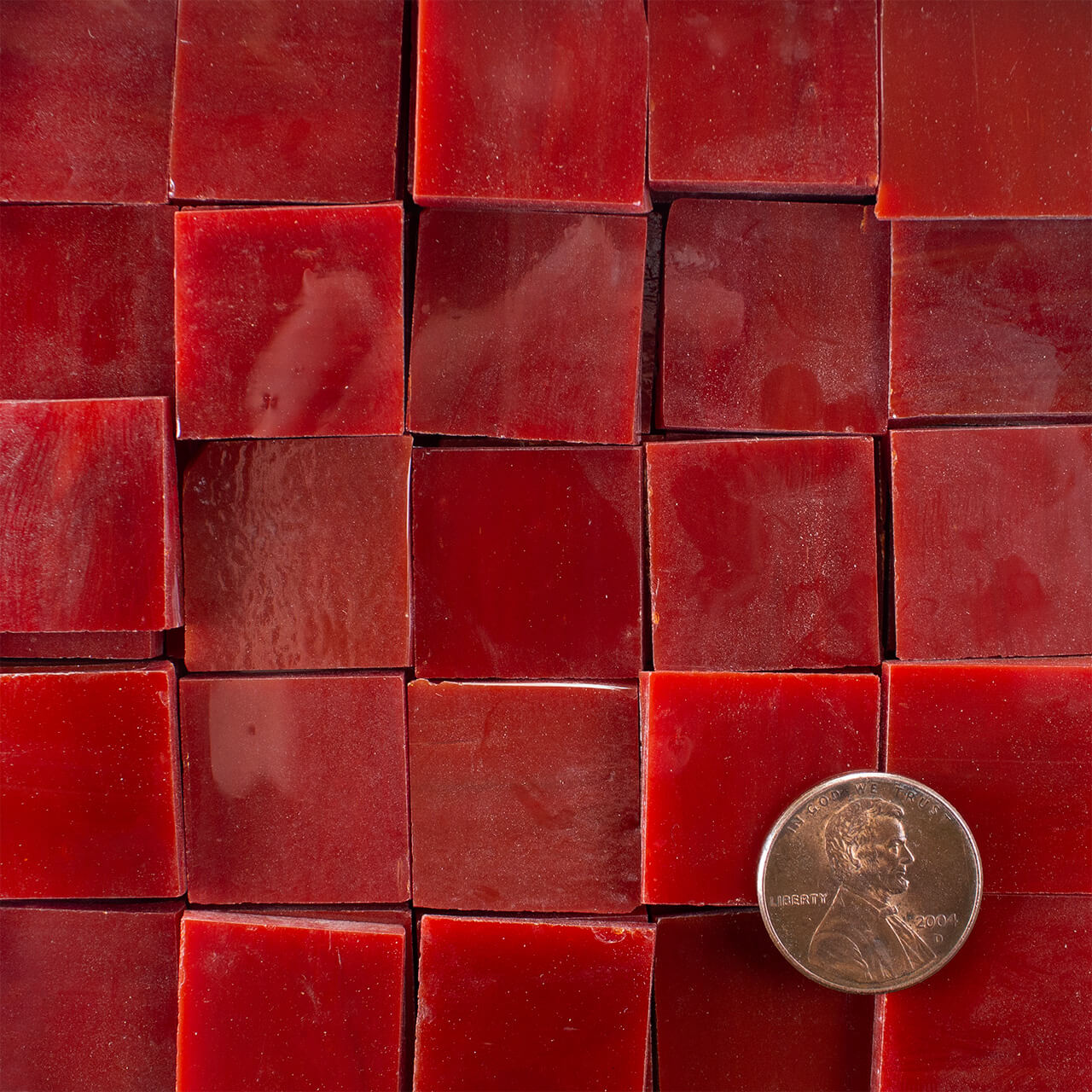 Crimson Stained Glass Mosaic Tiles 20mm | Mosaic Art Supply